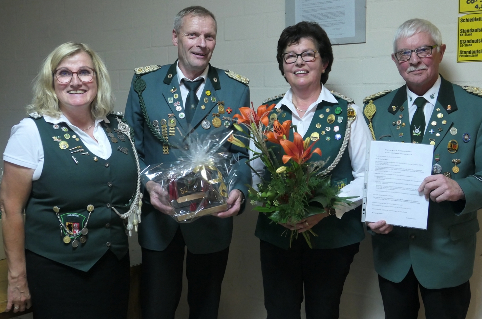 50 Jahre Edith Obenhaus im Vorstand des KV IV - Bezirksschützenverband Diepholz